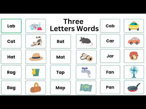 Three Letter Words | Kids Learning Videos | Kids Activities - YouTube