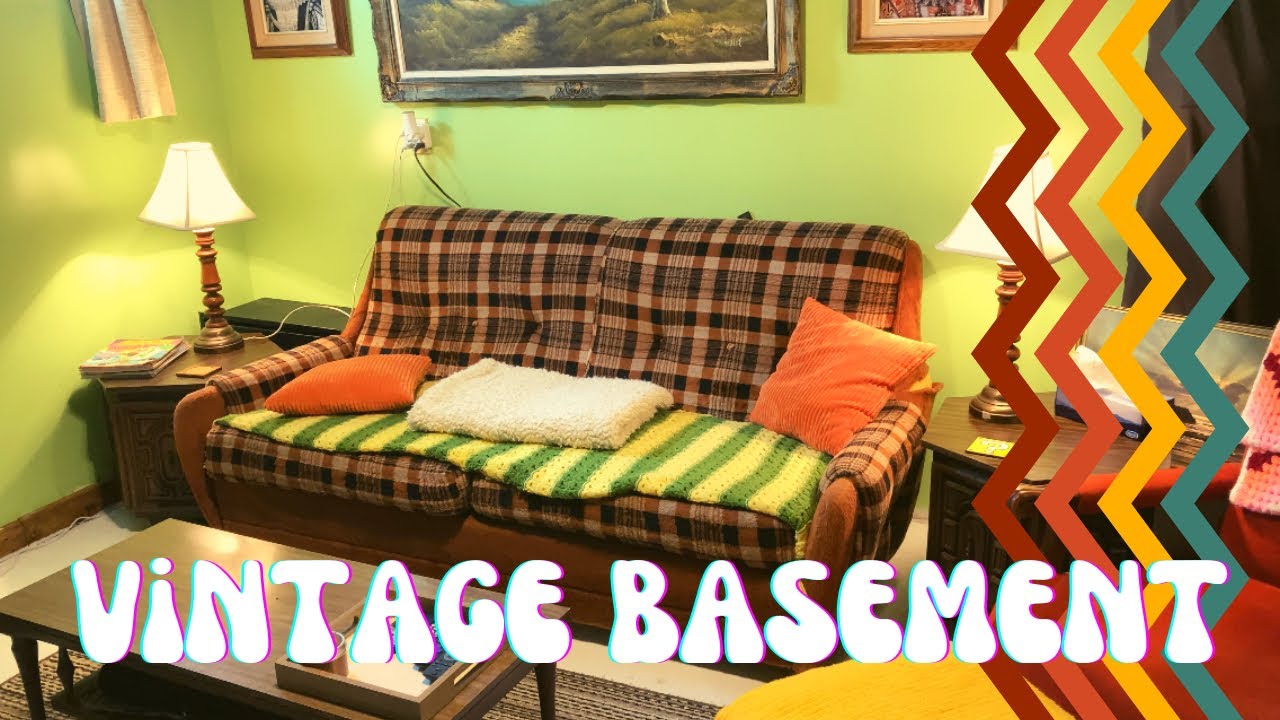 VINTAGE BASEMENT TOUR | 1970S STYLE - YouTube