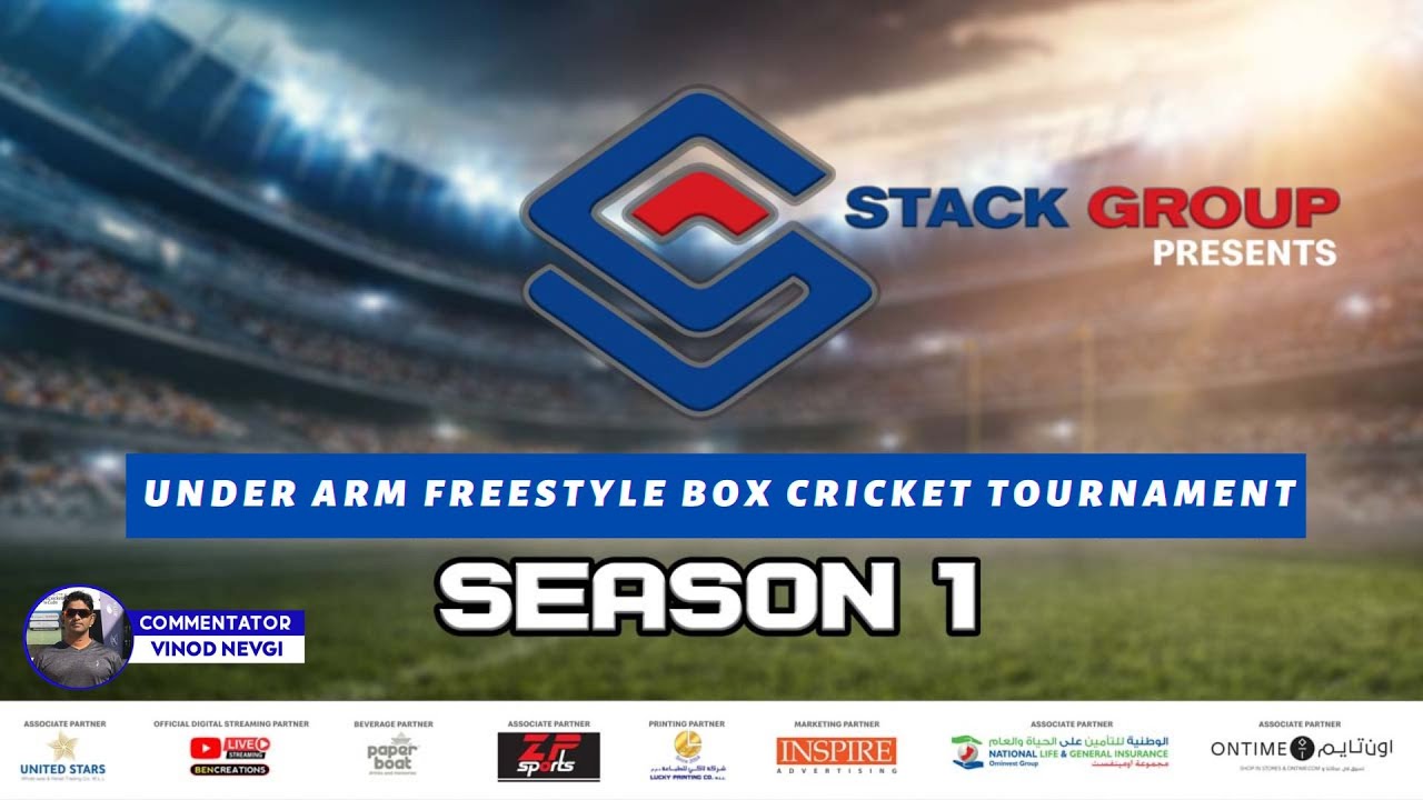🔴Live – STACK GROUP FREESTYLE BOX CRICKET TOURNAMENT SEASON 1 - YouTube