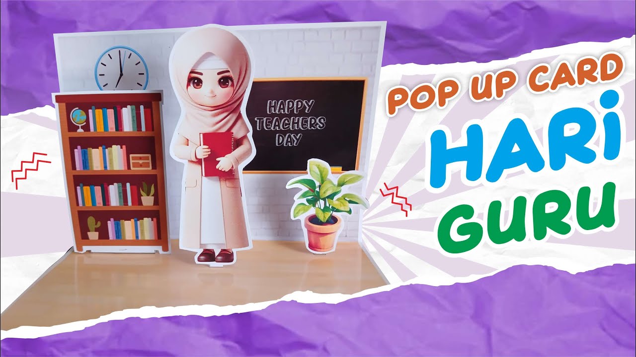 Pop Up Hari Guru Mudah #popup3d #hariguru - YouTube