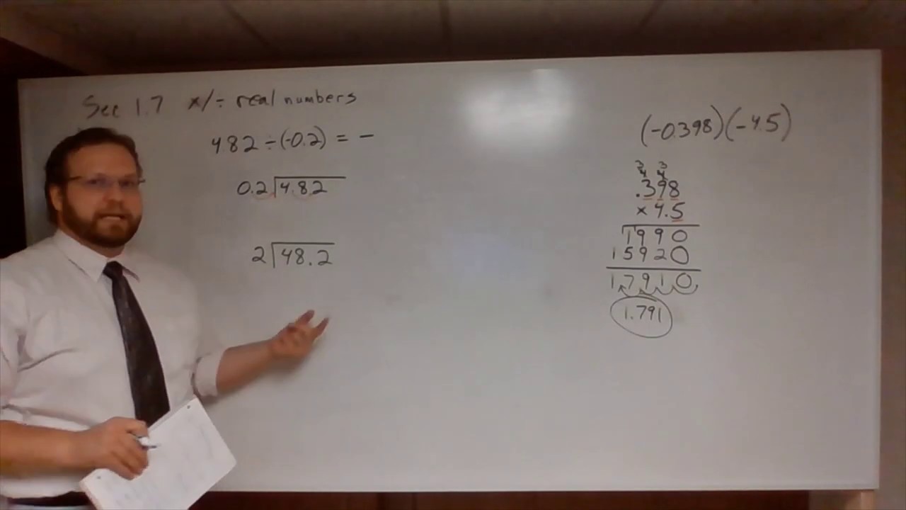 Beginning and Intermediate Algebra Sec. 1.7 - YouTube