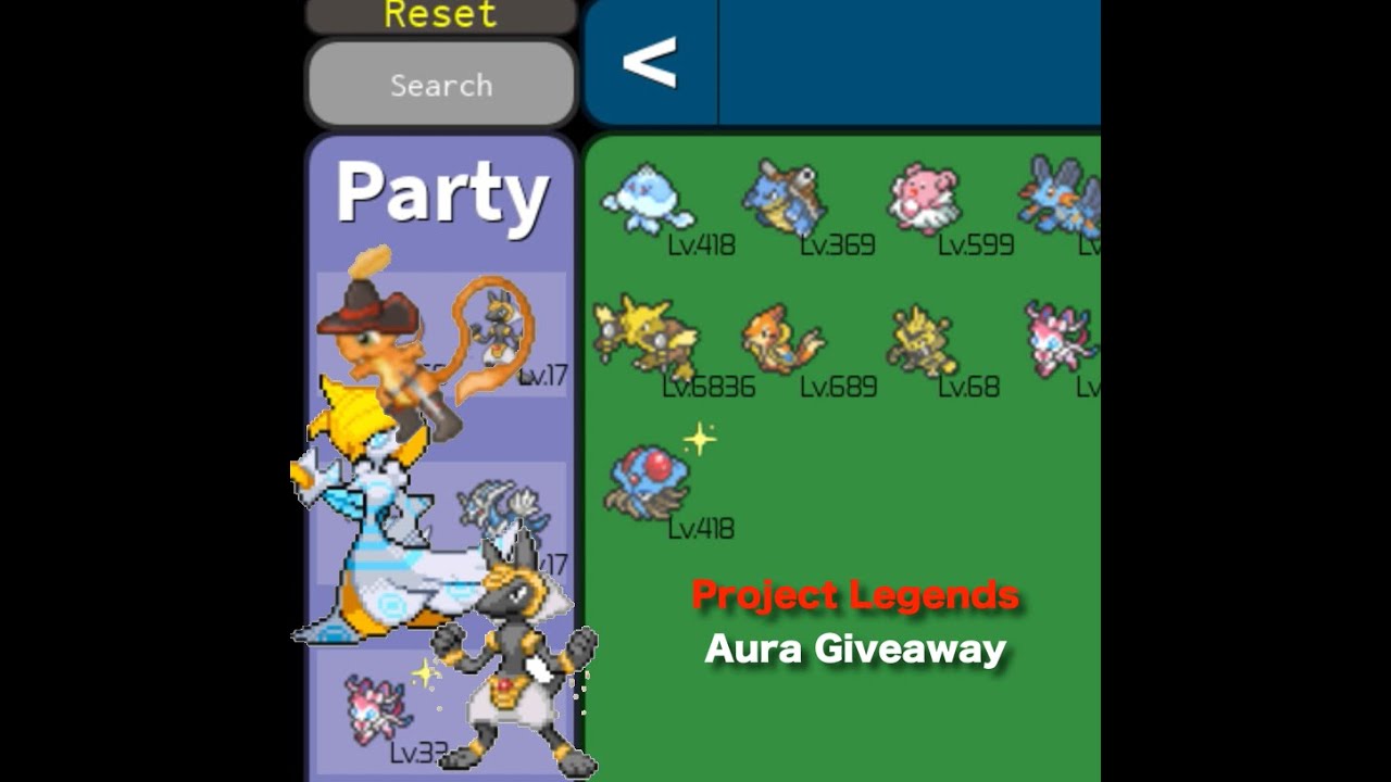 Project Pokemon (Project Legends) Aura and Legendary Given away - YouTube