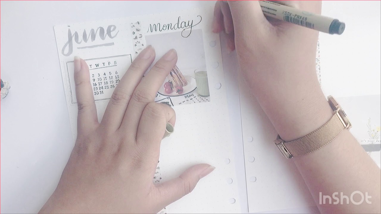 [MY FIRST VIDEO] Bujo for week 26 - YouTube