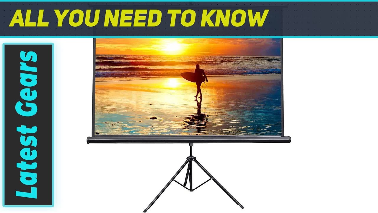 VIVO 100 inch Portable Indoor Outdoor Projector Screen: Best HD 4K 3D ...