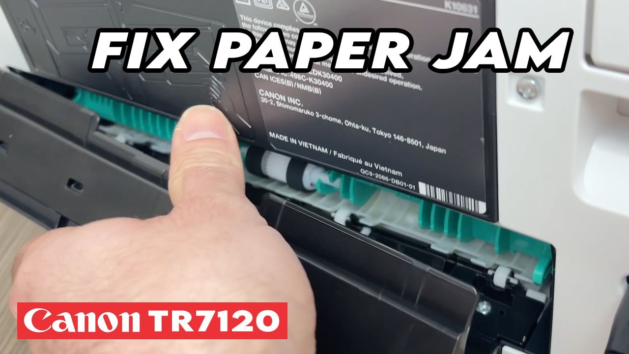 Canon TR7120 : How to Fix a Paper Jam - YouTube