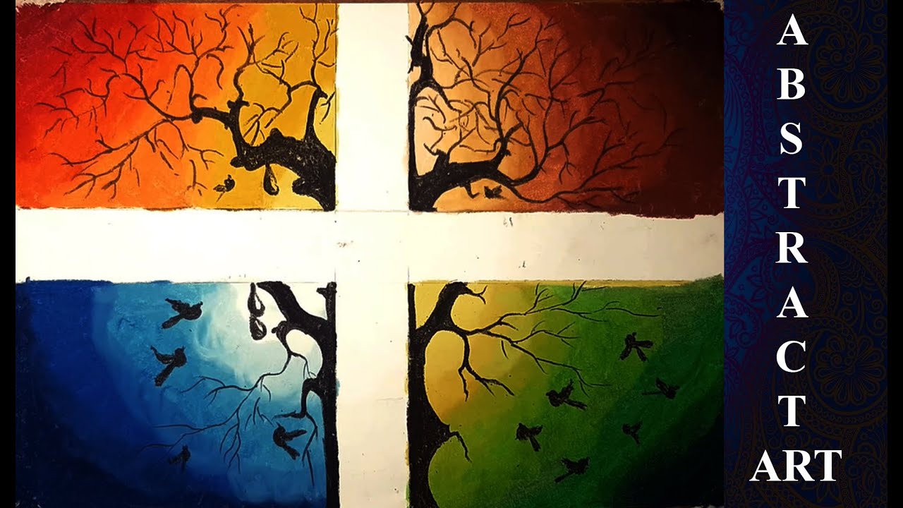 how to draw abstract picture - YouTube