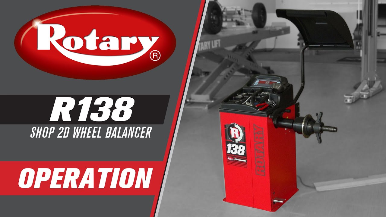 Rotary R138 Wheel Balancer Operation - YouTube