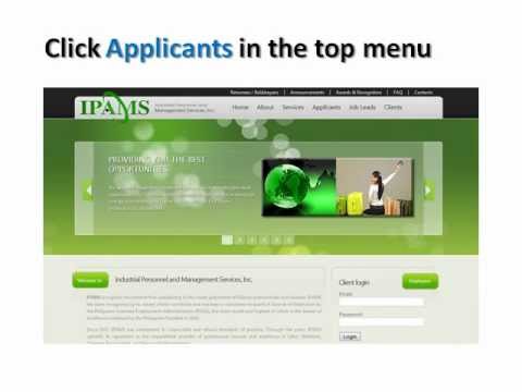 How to Apply Online at IPAMS - YouTube