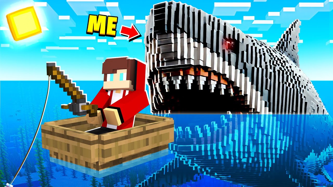 PRANKING AS MEGALODON IN MINECRAFT! - YouTube