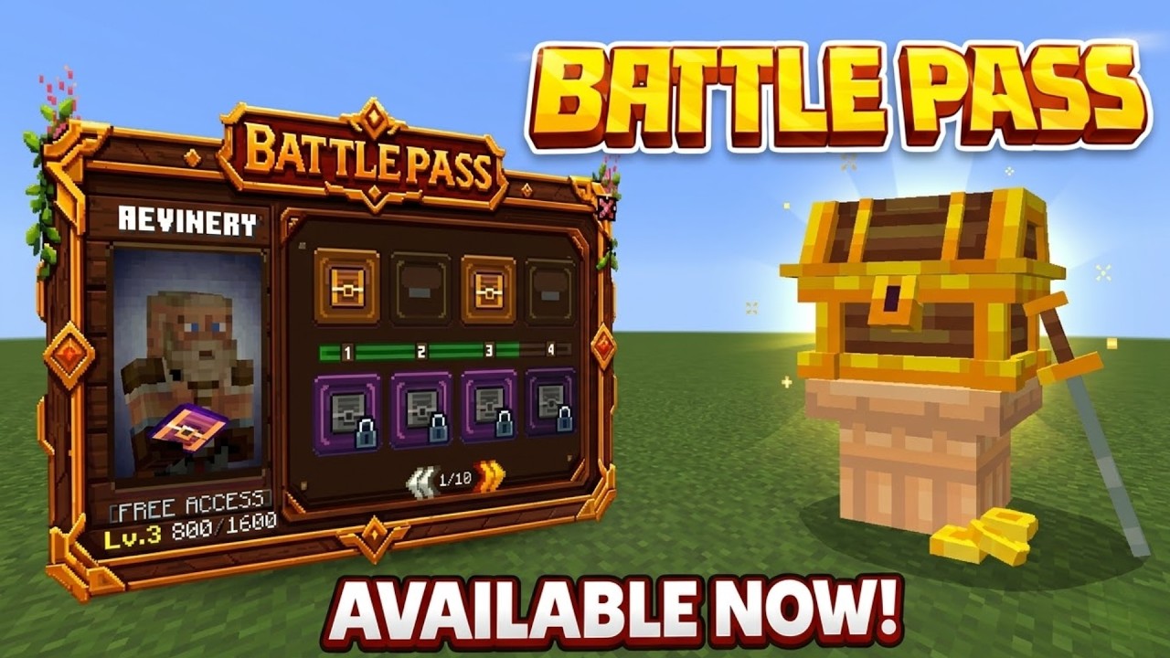 BATTLEPASS ADDON || JSON UI Minecraft Bedrock Addon - YouTube