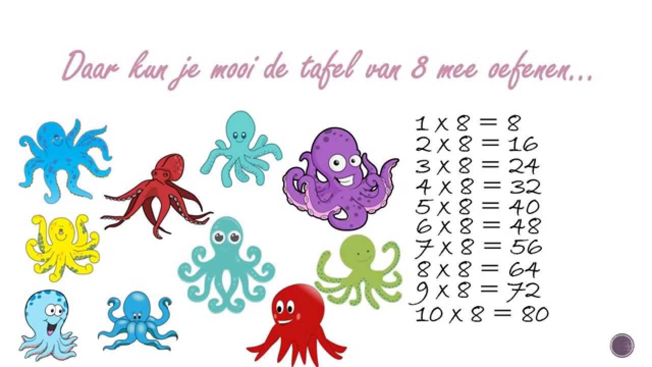 De tafel van 8 oefenen - YouTube