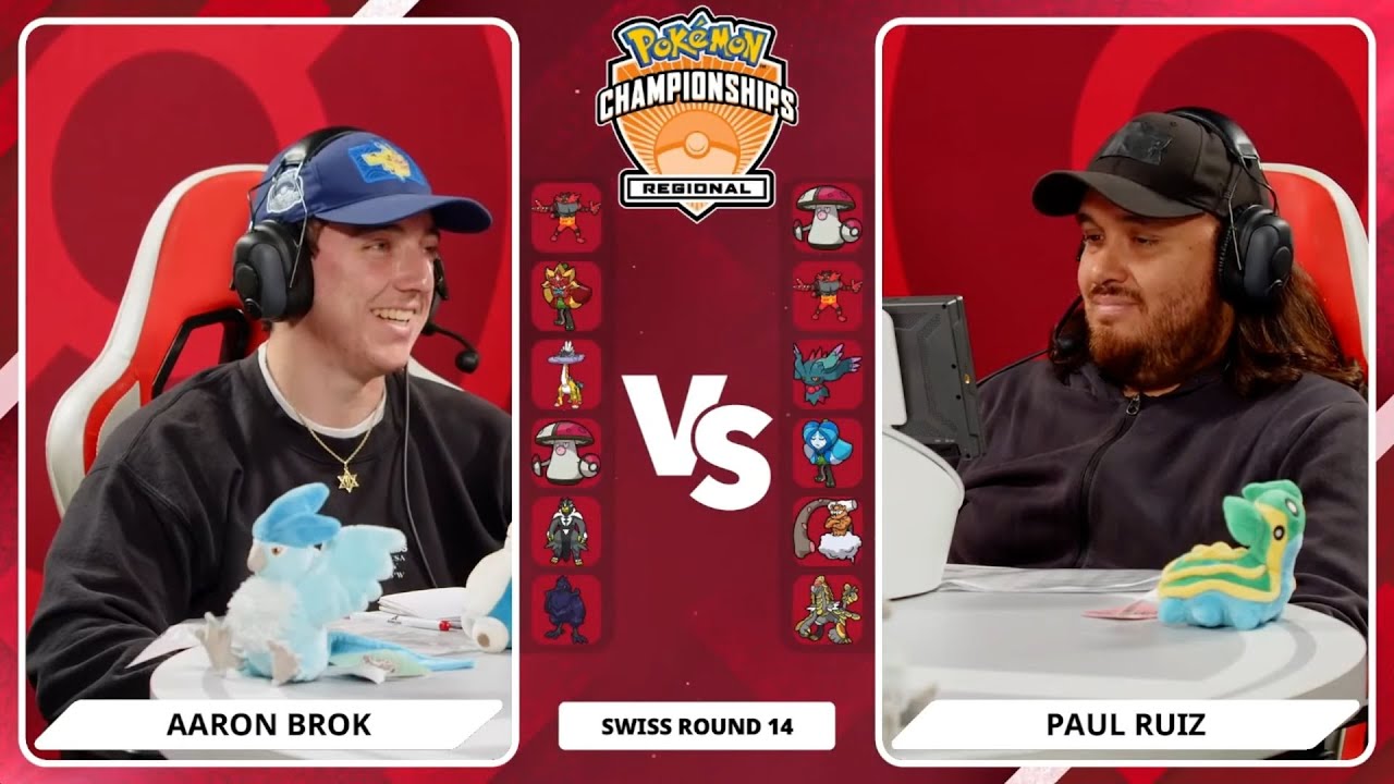 Aaron Brok VS Paul Ruiz l Orlando Regional Day 2 l Round 14 #pokémonvgc - YouTube