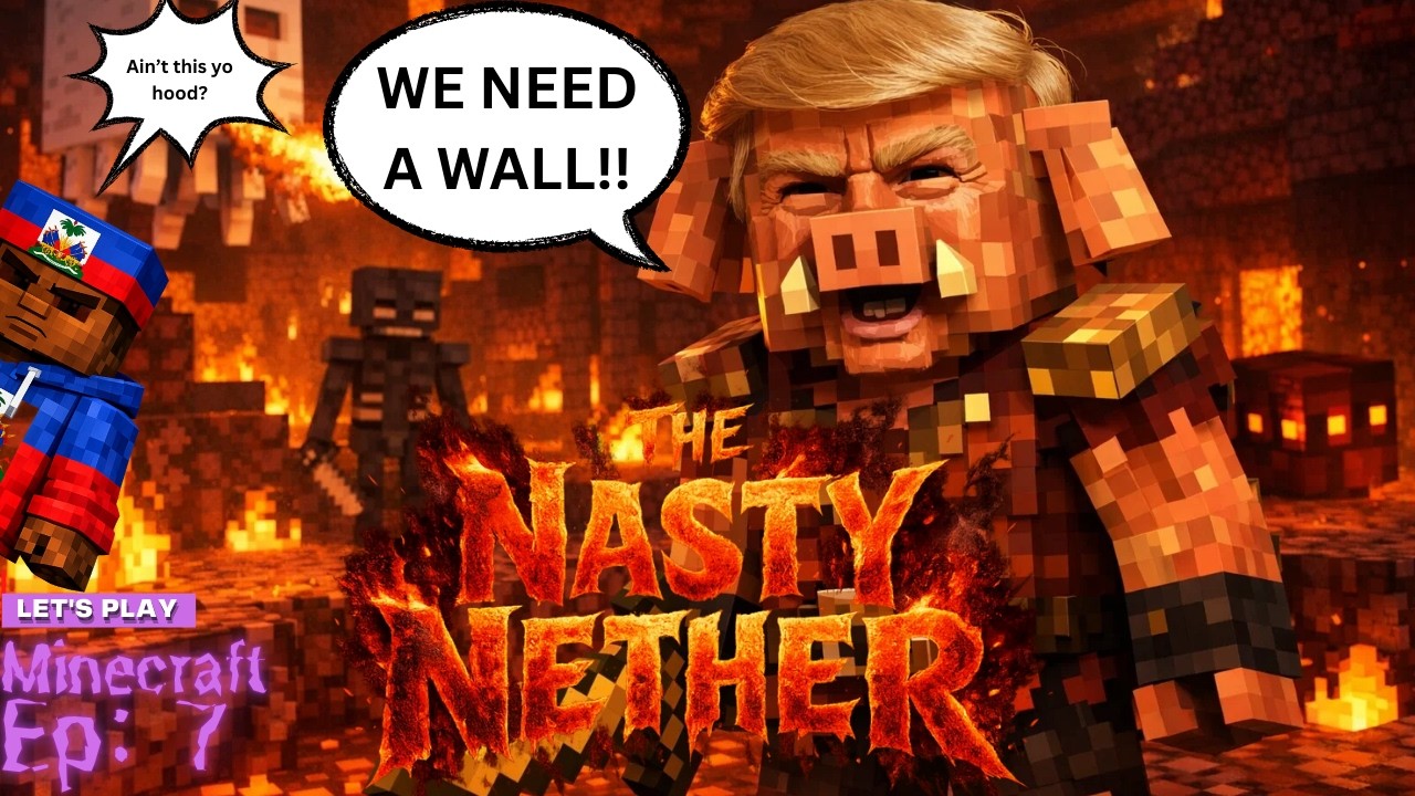The Nasty Nether | Minecraft Let's Play Ep 7 | GamingWithaZ - YouTube