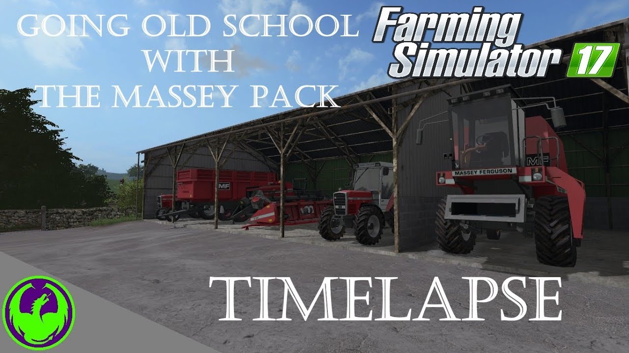Fs17 Timelapse, Old school Harvest/Bailing with the Massey Pack - YouTube