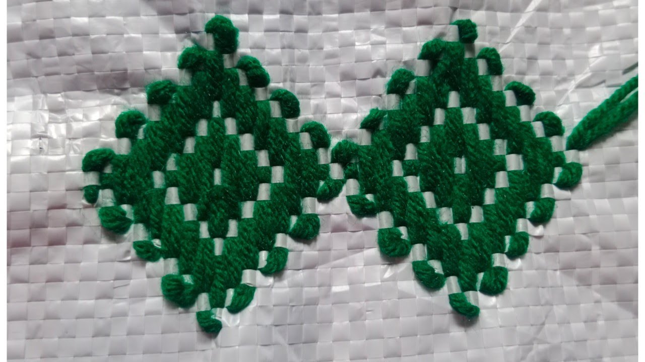 plastic sack stitch.Plastic ason design,sitting mat,Floormat,cement ...