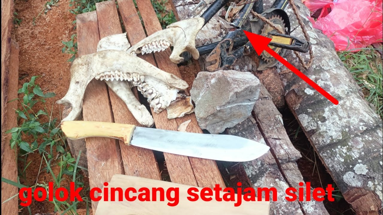 kreatif!! membuat parang super tajam dan sangat kuat potong tulang ...