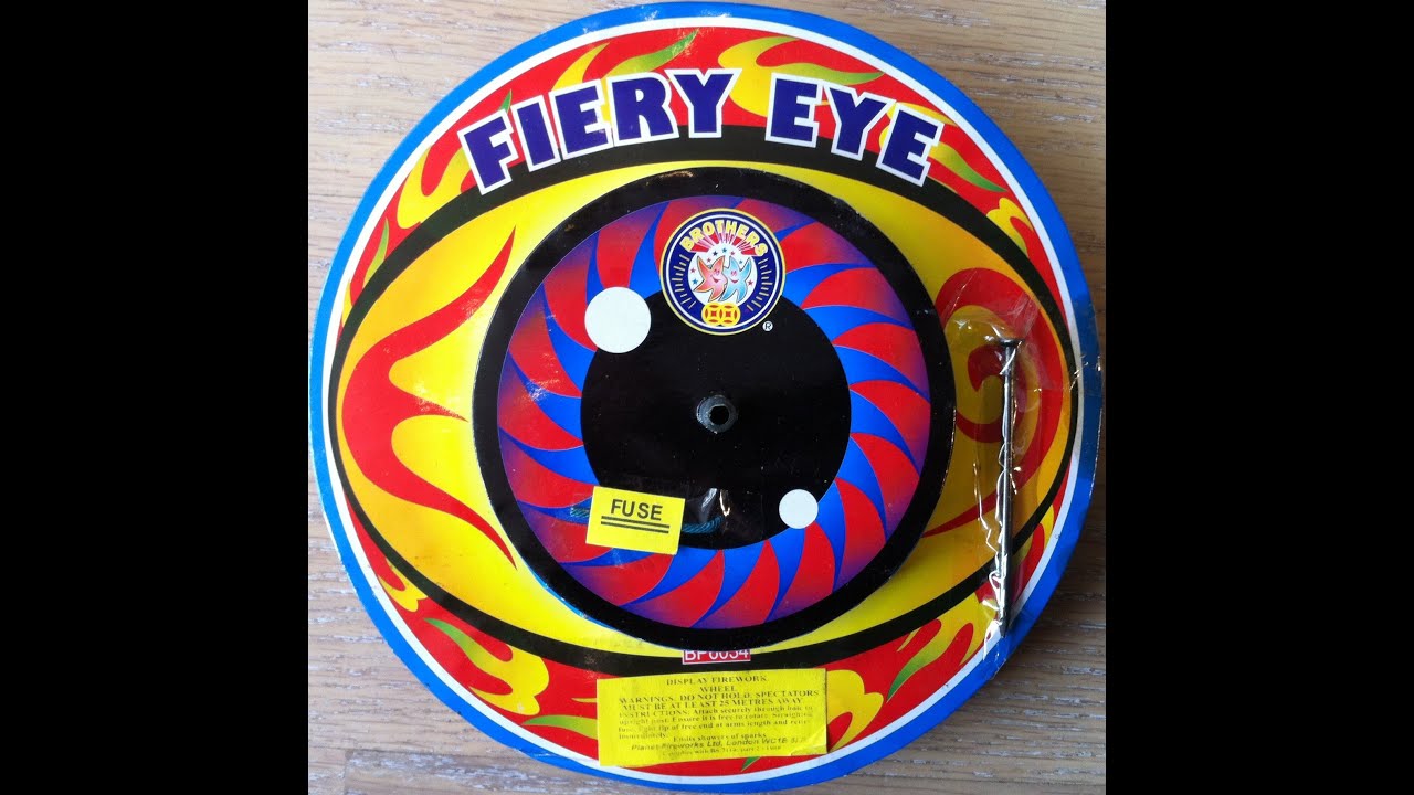 Fiery Eye Catherine Wheel Firework - YouTube