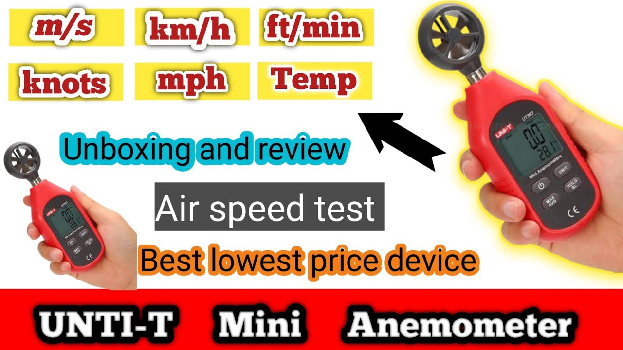 (ANEMOMETER )AIR VELOCITY ( C.F.M) MEASUREMENT ??\UNI-T UT363 Mini Digital Anemometer - YouTube