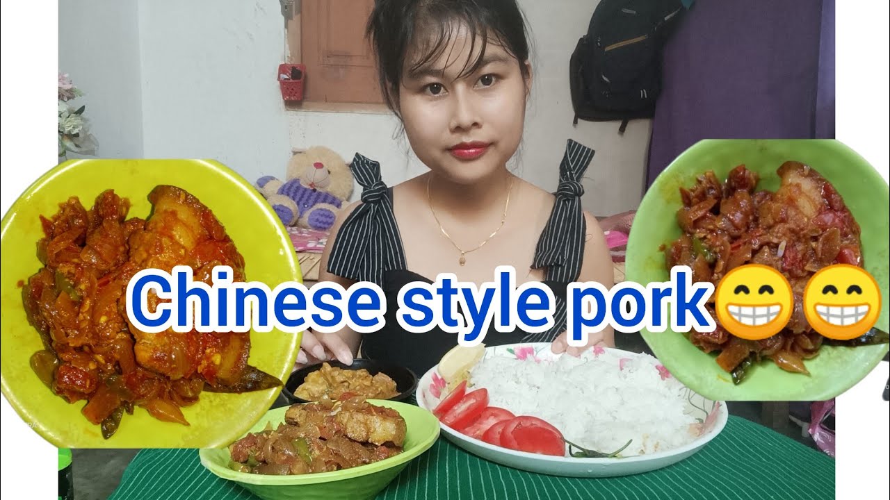 Chinese style pork eating show video#ll@sajnadebbarma6117 - YouTube