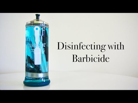 How to Disinfect Barber Tools Using Barbicide - YouTube