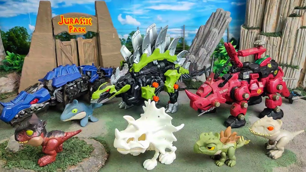 Jurassic World Unboxing Review Asmr Mamenchisaurus T-rex Carnotaurus ...