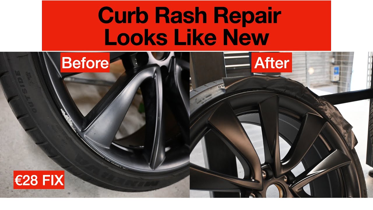 How To Fix Curb Damage On TESLA Rims - YouTube