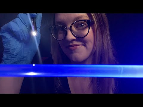 ASMR - Face Mapping & Scanning - tongue clicking, light triggers, up close face exam, latex gloves