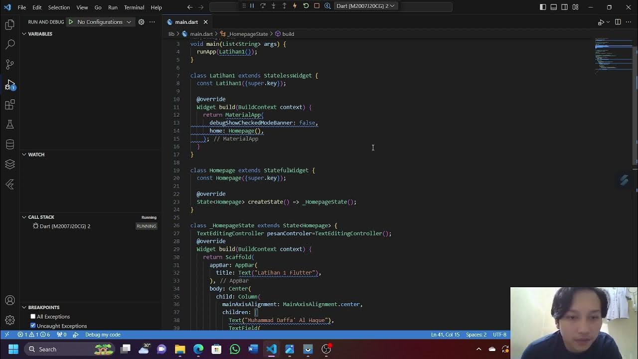 Flutter App - Widget Dasar 001 - YouTube