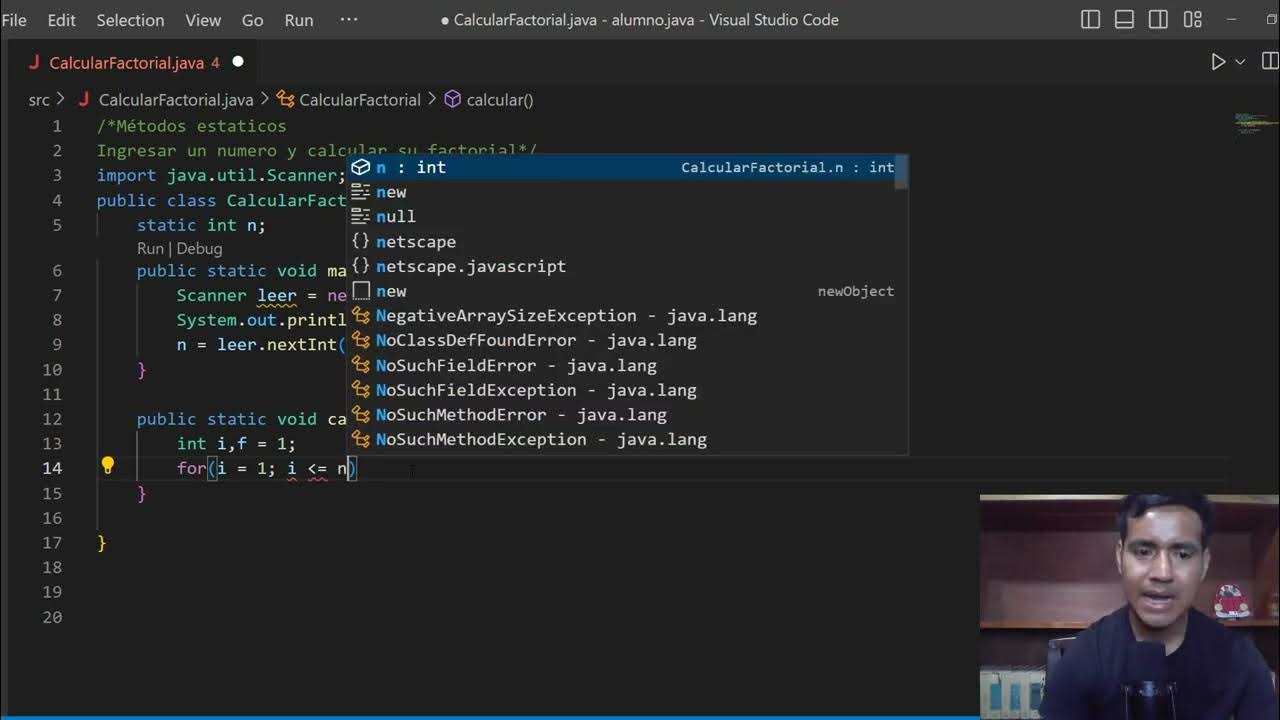 Como calcular el factorial de un numero en java - YouTube