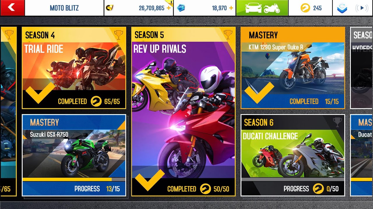 Asphalt 8, MOTO BLITZ, Season 5, last three races - YouTube