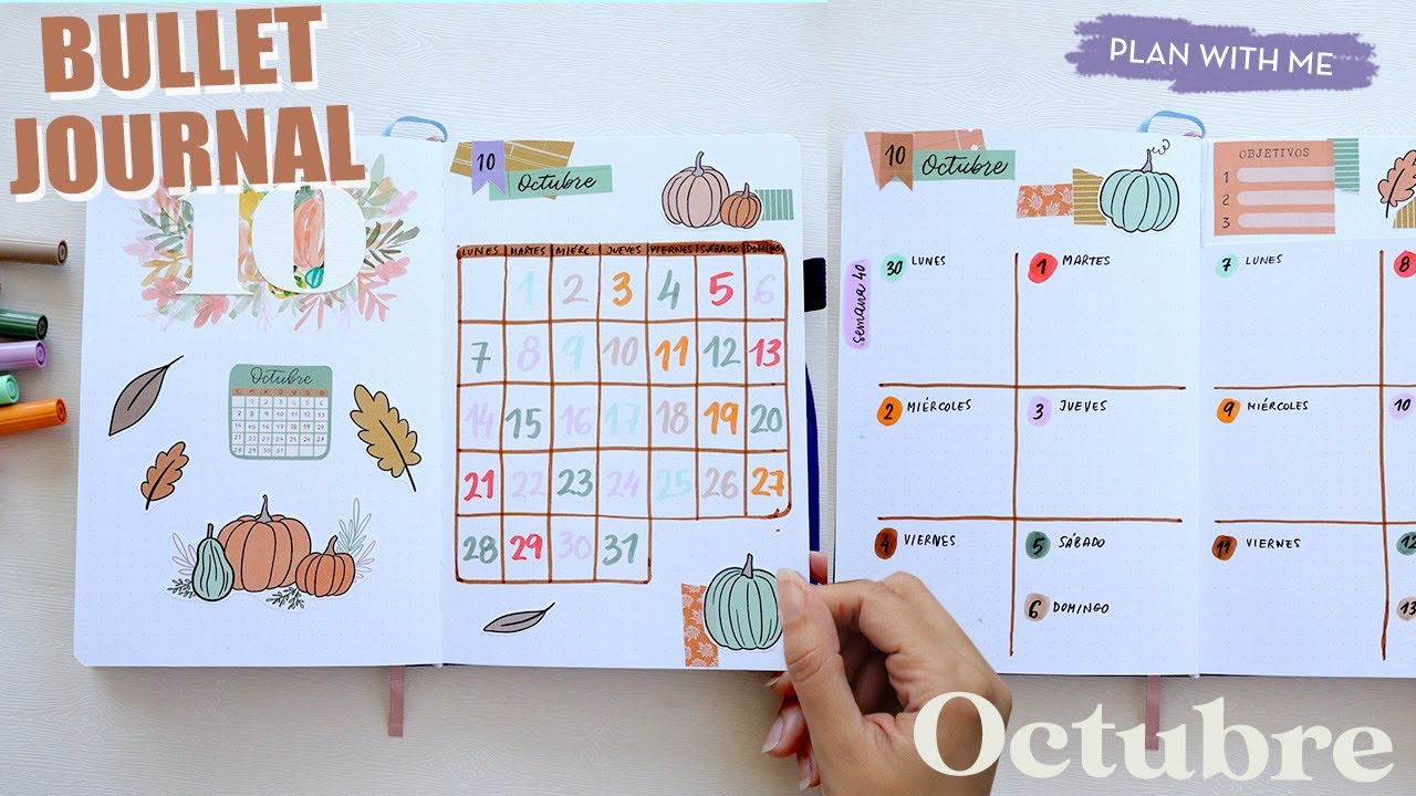 Nuevo diseño Bullet Journal - Octubre 2024 Otoño - YouTube