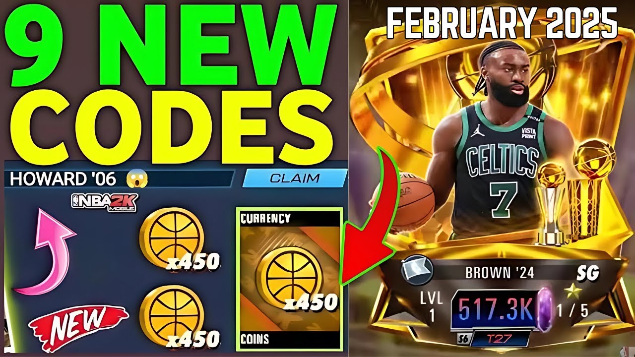 ⚠️FEBRUARY CODES⚠️NBA 2K MOBILE CODES 2025 - NBA 2K MOBILE REDEEM CODES ...