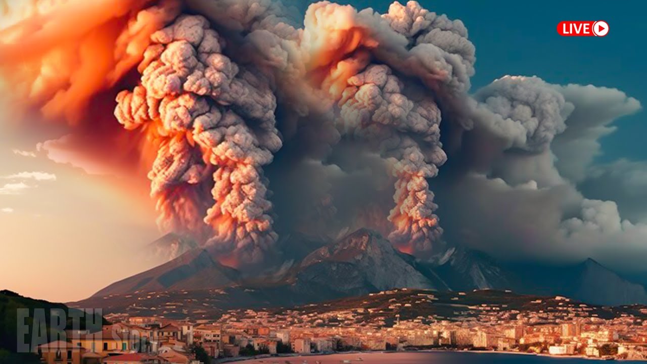 5 MINUTES AGO: Live footage of a major eruption at Mount Stromboli ...