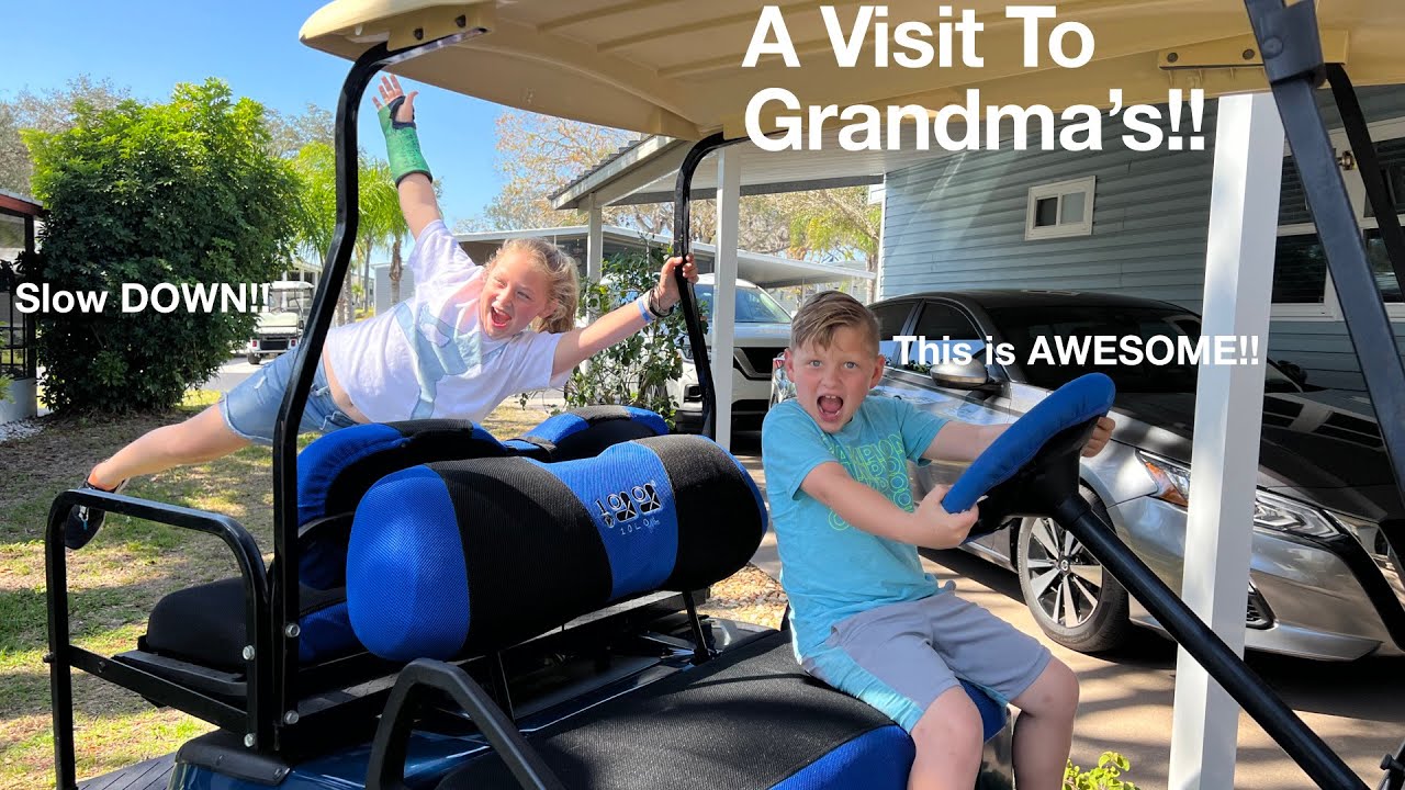 Golf Cart Ride!! | A Visit To Grandmas - YouTube