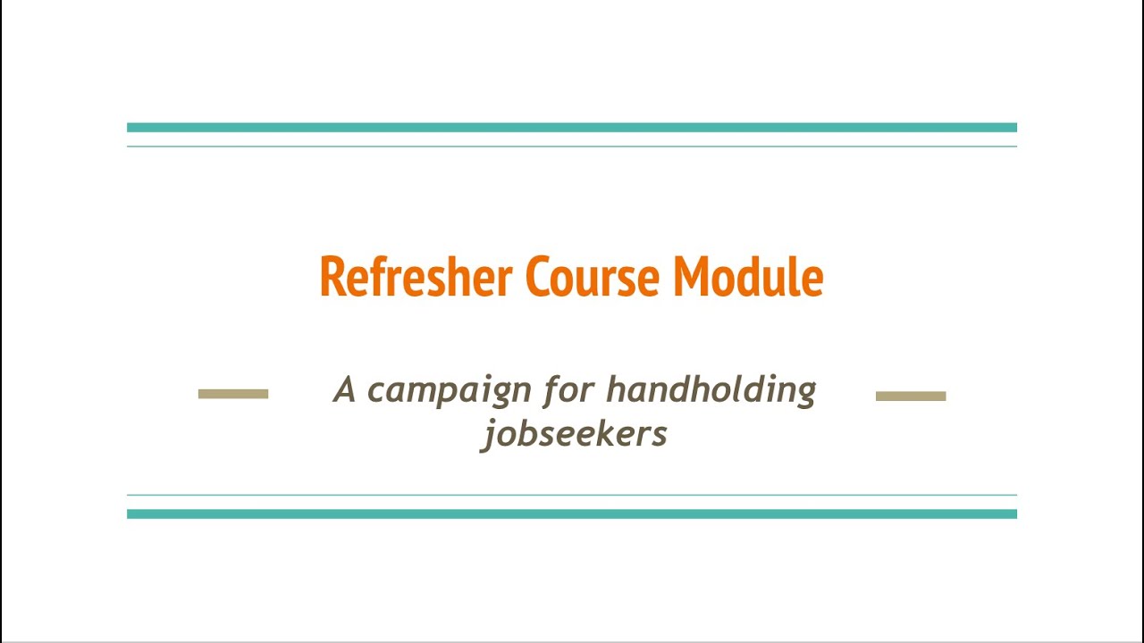 Refresher Course Outline - YouTube