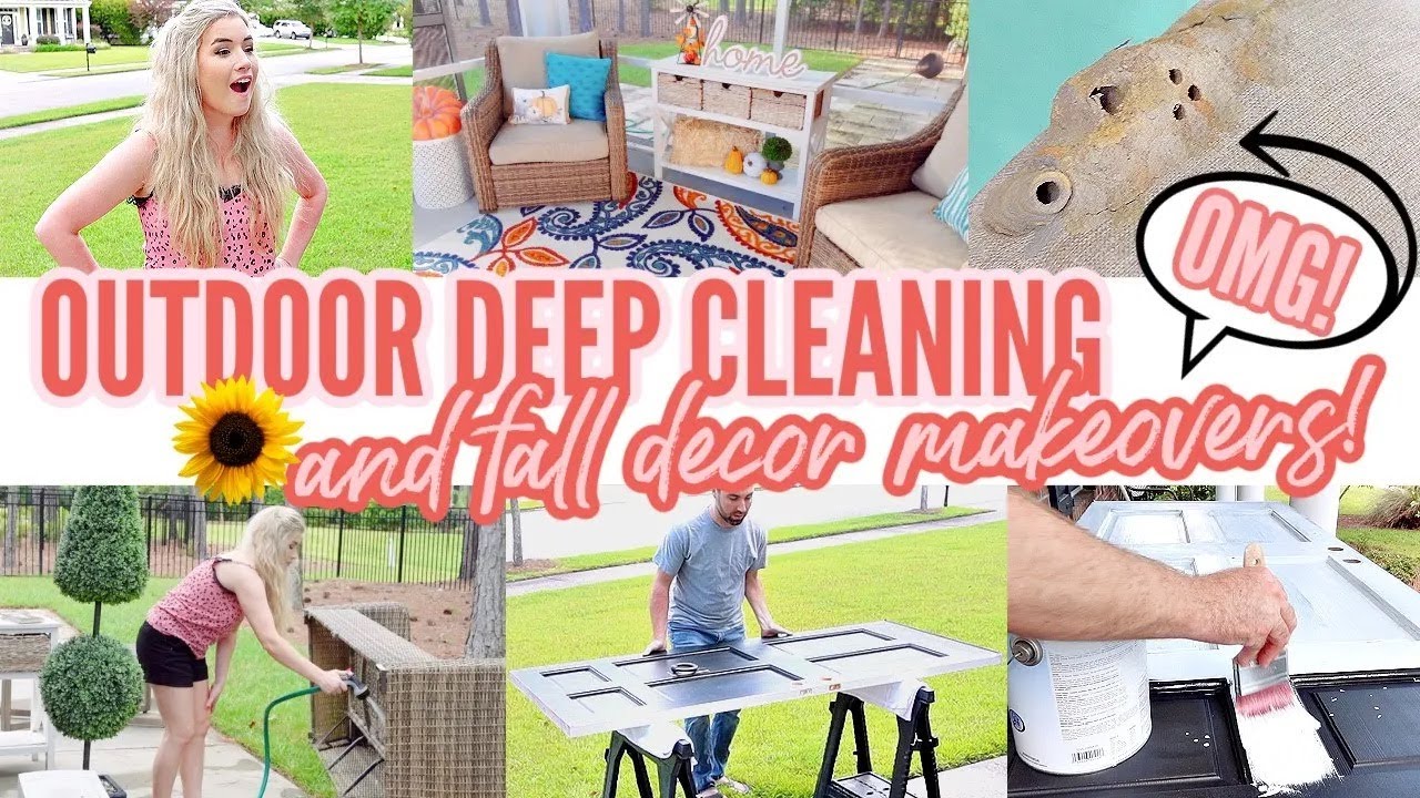🍁PORCH FALL CLEAN & DECORATE WITH ME | FALL DECORATING PT 2 | EXTREME CLEANING MOTIVATION | Love ...