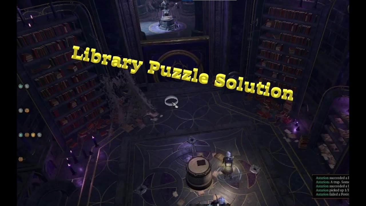 Baldur's gate 3:Library puzzle solution Shar gaunlet, Act2 - YouTube