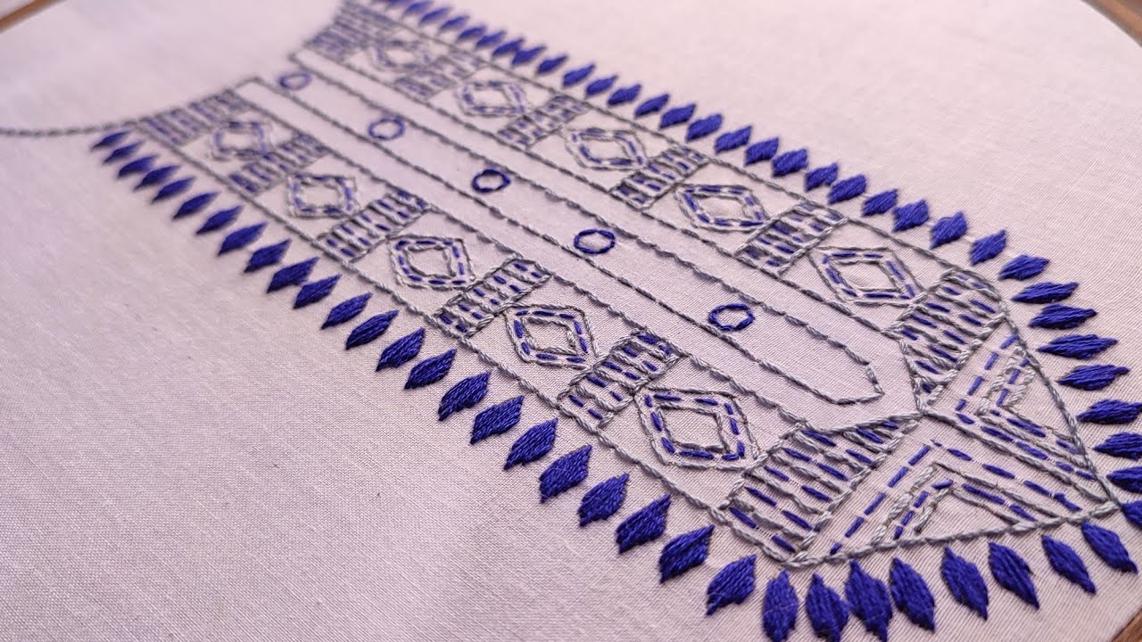 Hand embroidery Panjabi design stitched-হাতের কাজের পাঞ্জাবি সেলাই ...