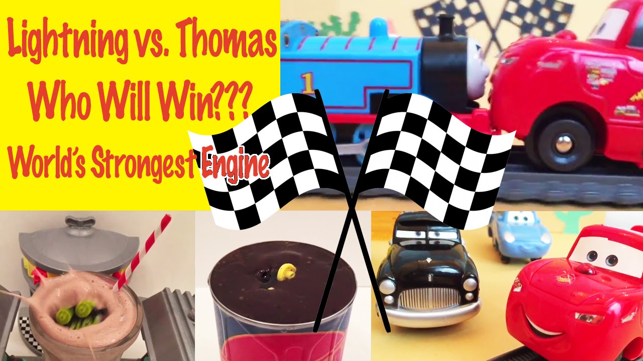 Thomas vs. Lightning McQueen! Who will win? World's Strongest Engine ...
