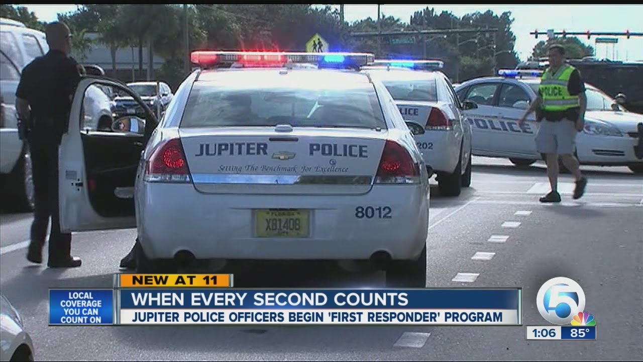Jupiter Police Officers begin "First Responder' program - YouTube