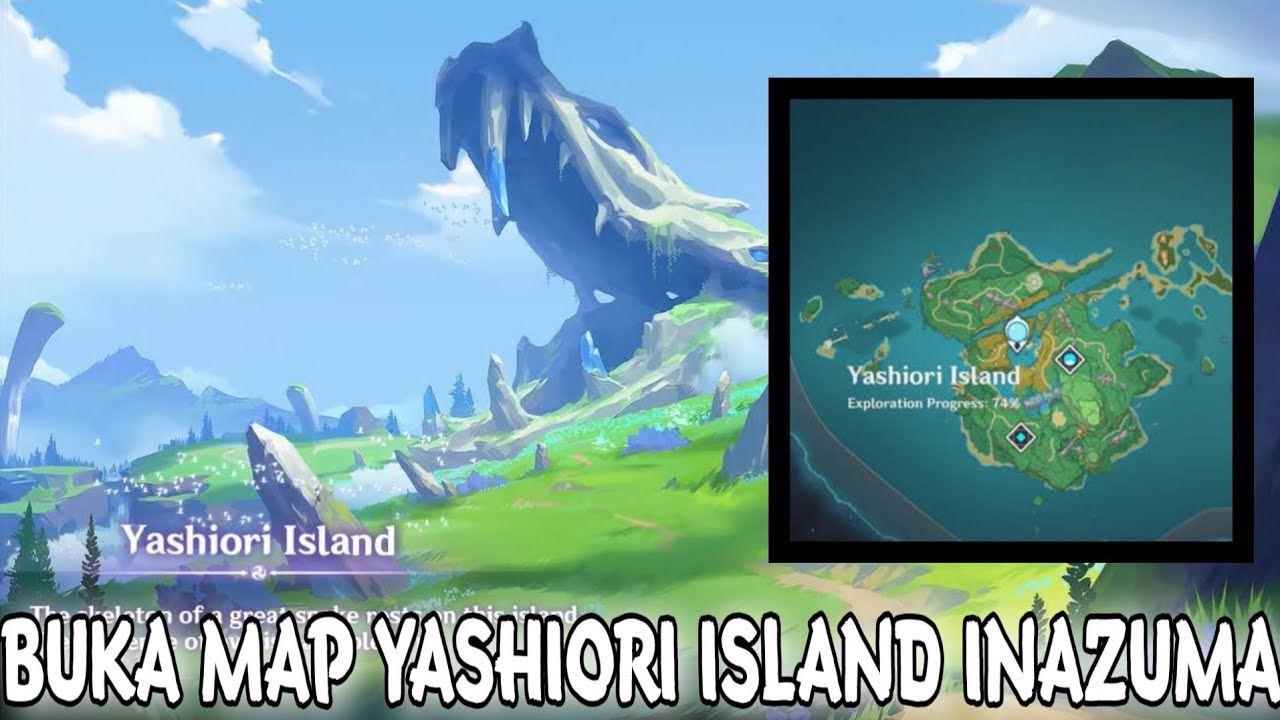 (EXPLORE 14) BUKA MAP YASHIORI ISLAND INAZUMA - GENSHIN IMPACT - YouTube