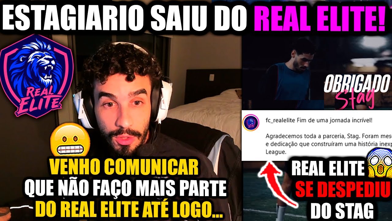 URGENTE!🚨ESTAGIARIO ANUNCIA SUA SAÍDA DO REAL ELITE E SE PRONUCIA SOBE ...