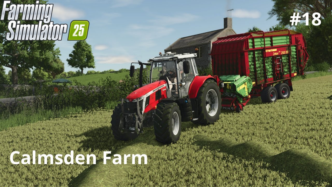 A BIG GRASS SILAGE IN CALMSDEN FARM #18 |FS25 - YouTube