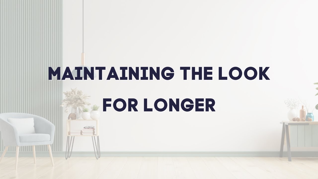 Maintaining the look for longer - YouTube
