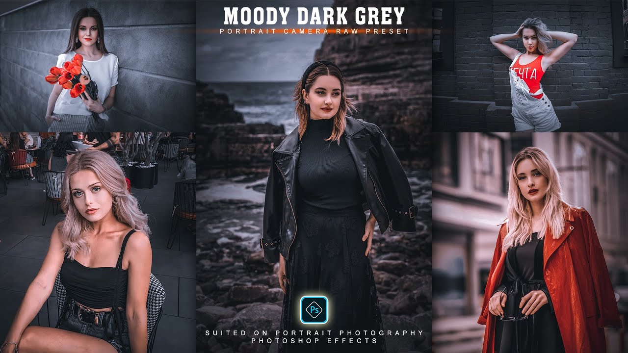 Camera Raw Preset Free Download | Moody Dark Grey Tone | Color Grading ...