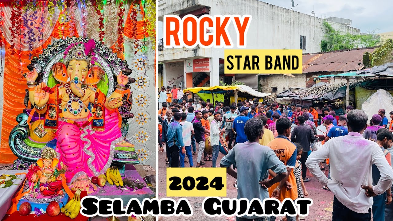 Ganpati Bappa Aagman || Rocky Star Band || Selamba Gujarat || 2024 ...