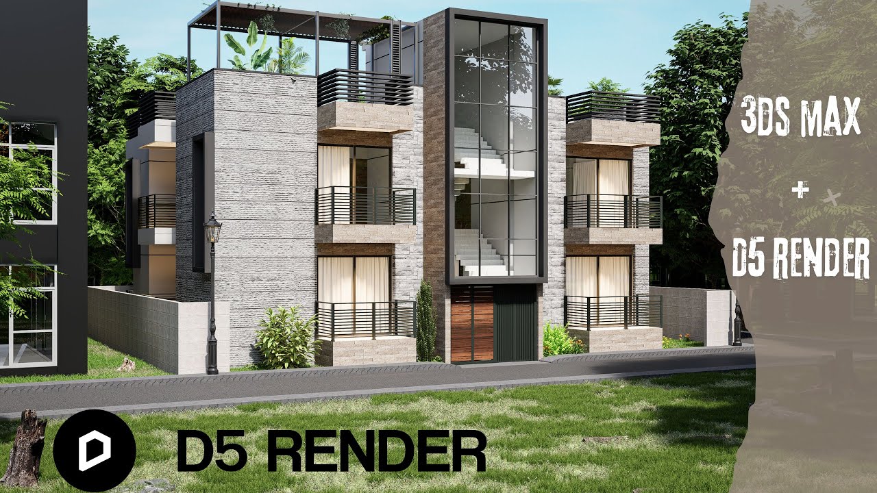 Duplex House Design 3d Animation | D5 Render Animation | 3ds Max House ...