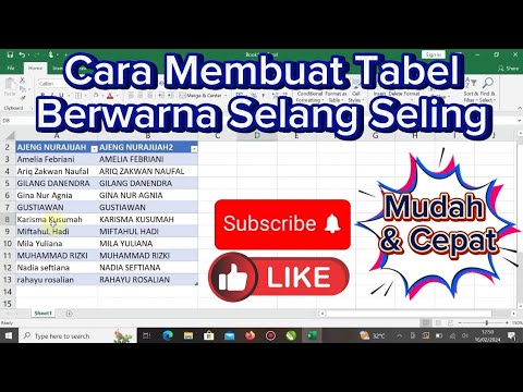 TABEL BERWARNA MENARIK DI EXCEL BEGINI CARANYA MUDAH DAN SIMPEL - YouTube