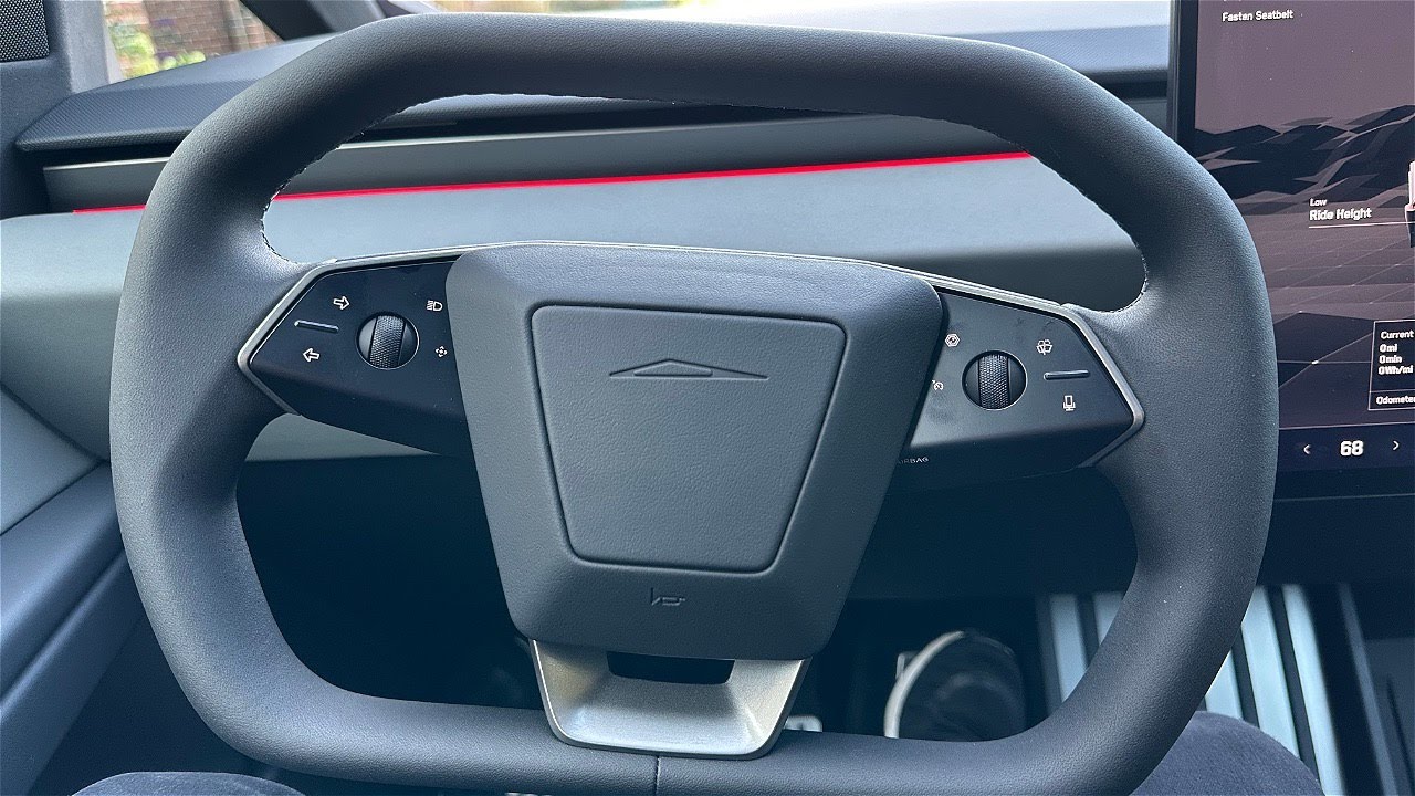 Tesla Cybertruck Steering Wheel Controls - Buttons and Functions - YouTube