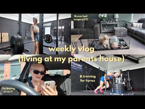 weekly vlog, living at my parents house, 12 weeks until the WEDDING & Bruno had surgery !!!!!!